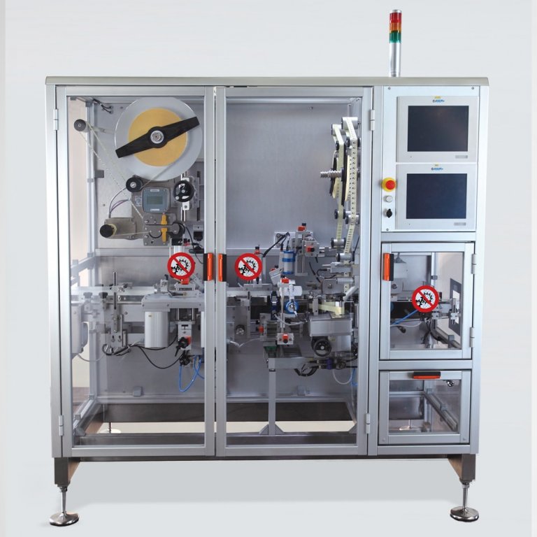 System for pharmaceutical serialization and tamper-evident labelling